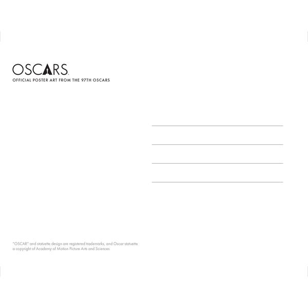 97th Oscars® Collectible Postcard Academy Awards Official Artwork ...